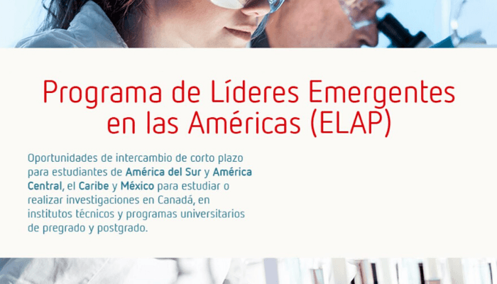 Becas del Programa de Líderes Emergentes en las Américas (ELAP) Canadá 2022